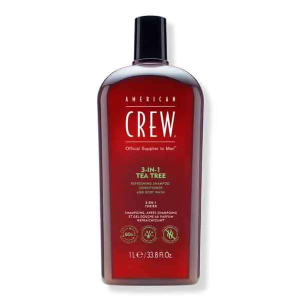 AMERICAN CREW 3-in-1 Tea Tree Shampoo, Conditioner And Body Wash - One-color