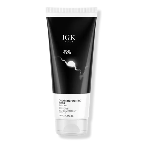 IGK Color Depositing Conditioning Hair Mask - Pitch Black