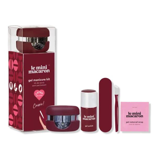 LE MINI MACARON 1-step Diy Glossy Gel Manicure Kit - Cassis