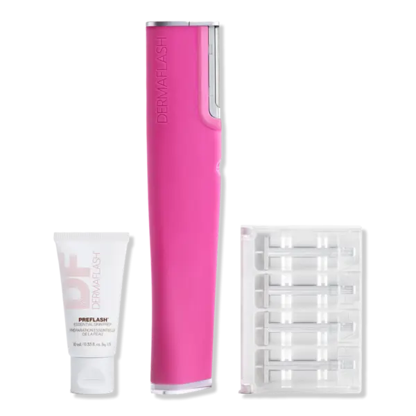 DERMAFLASH Luxe+ Advanced Sonic Dermaplaning + Peach Fuzz Removal - Pop Pink