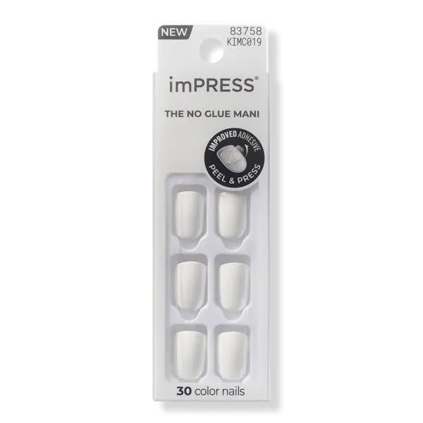 Kiss Impress Color Short Squoval Press On Nails - Frosting