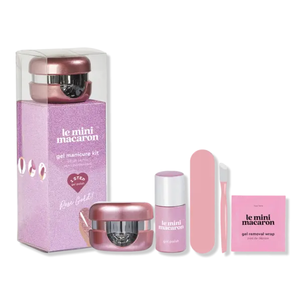LE MINI MACARON 1-step Diy Glossy Gel Manicure Kit - Rose Gold