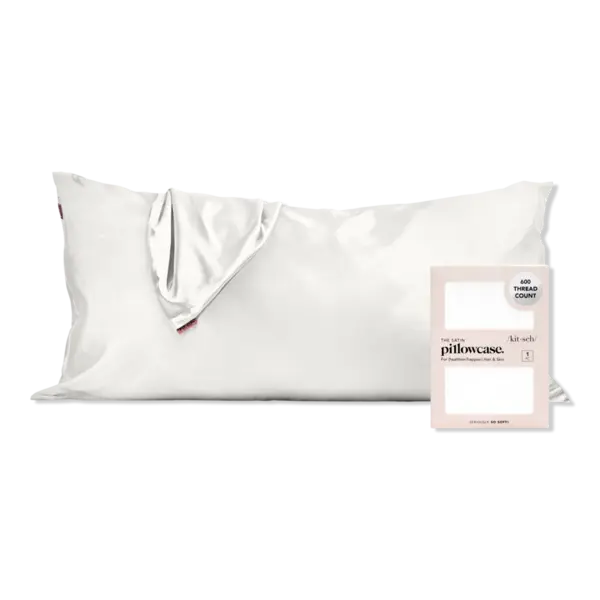 KITSCH Satin King Pillowcase - Ivory