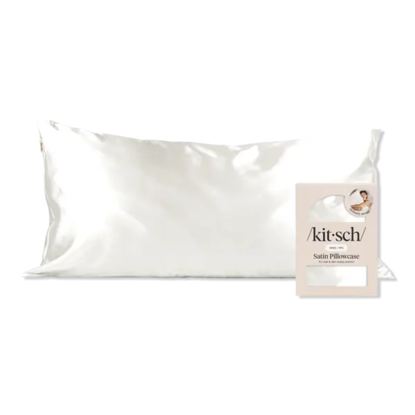 KITSCH Satin King Pillowcase - Ivory