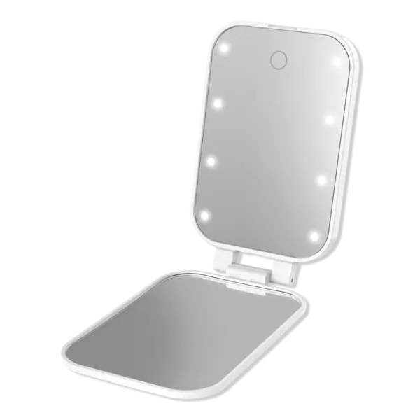CONAIR Reflections Lighted Led Compact Hollywood Mirror - White
