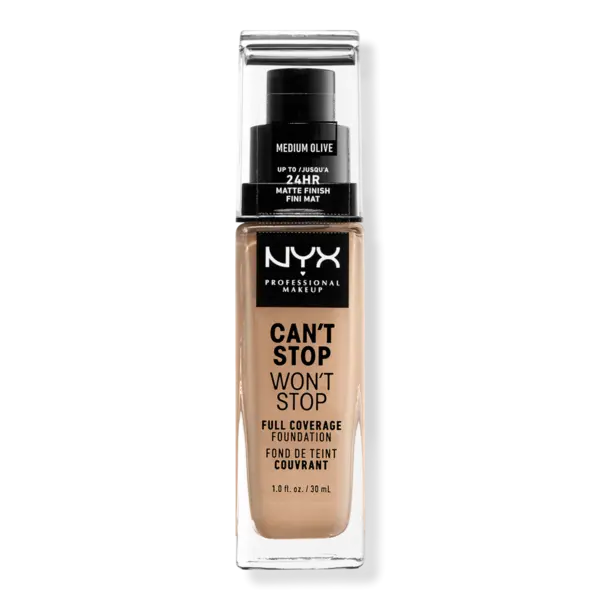 NYX PROFESSIONAL MAKEUP Can't Stop Won't Stop 24hr Full Coverage Matte Foundation - Medium Olive