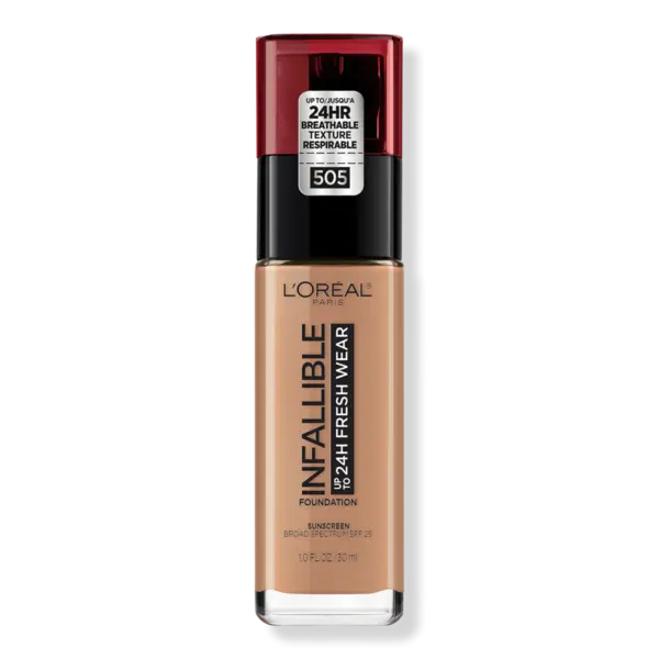 L'OREAL Infallible Up To 32 Hour Fresh Wear Foundation - 505 Toffee