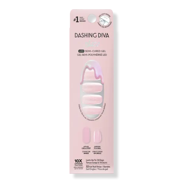 DASHING DIVA Ballerina Blush Glaze Semi Cured Gel Art - One-color