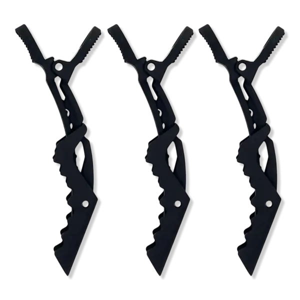 KITSCH No Slip Crocodile Clips - Black