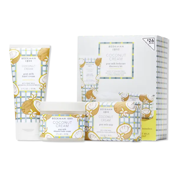 BEEKMAN 1802 Coconut Cream Goat Milk Bodycare Discovery Kit - One-color