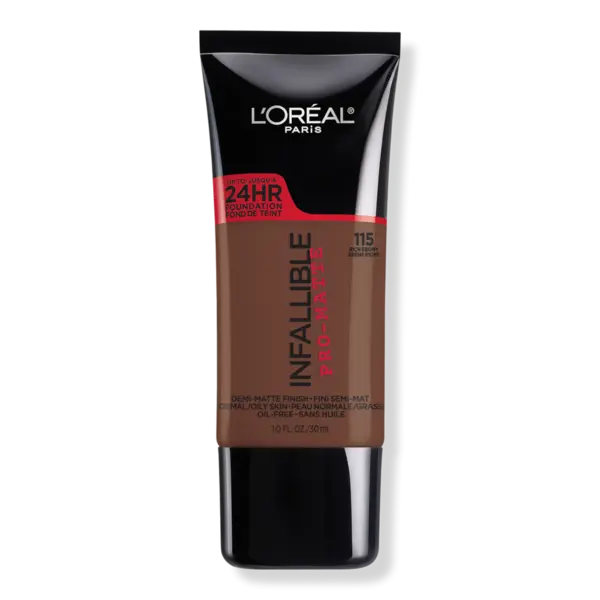 L'OREAL Infallible Pro-matte Liquid Longwear Foundation - 115 Rich Ebony
