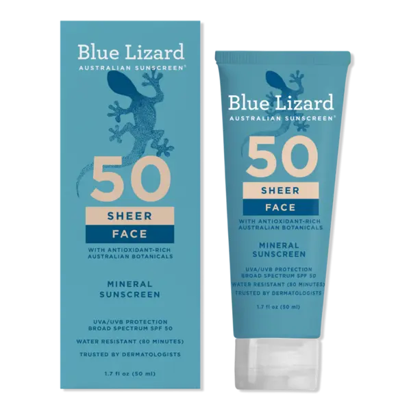 BLUE LIZARD AUSTRALIAN SUNSCREEN Sheer Mineral Sunscreen Lotion For Face Spf 50 - One-color