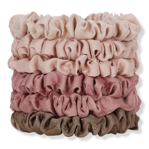 KITSCH Satin Ultra Petite Scrunchies - Terracotta