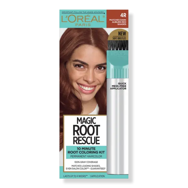 L'OREAL Magic Root Rescue 10 Minute Permanent Coloring Kit - 4r Dark Auburn