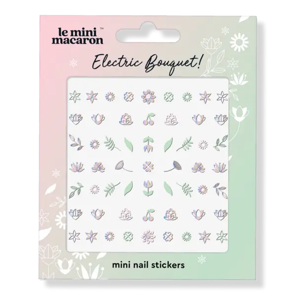 LE MINI MACARON Mini Nail Stickers Electric Bouquet Edition - One-color