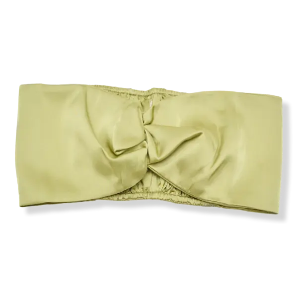 GRACE ELEYAE Satin Wrap Headband - Celery