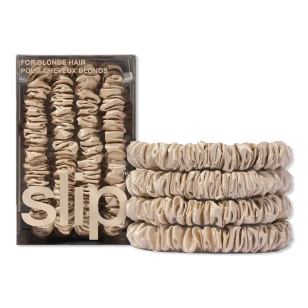 Slip Pure Silk Skinny Scrunchies 4 Piece Set - Blonde