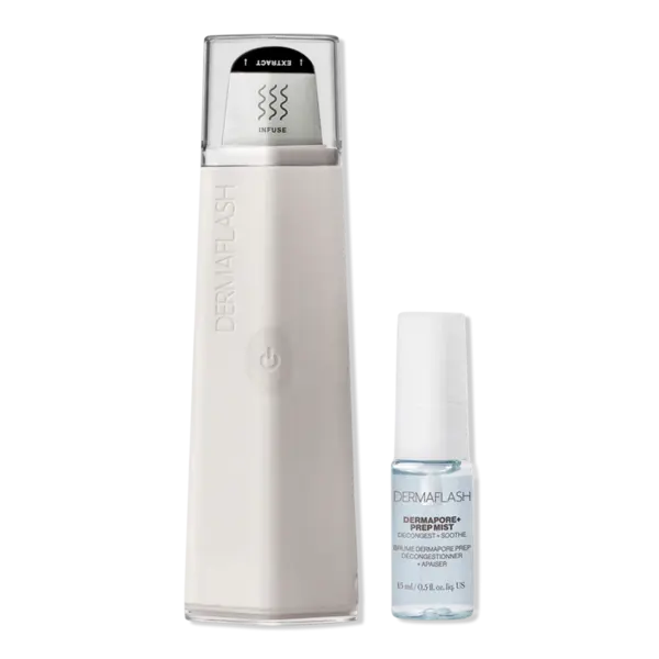 DERMAFLASH Dermapore+ Ultrasonic Pore Extractor & Serum Infuser - Grey