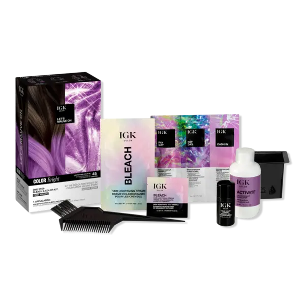 IGK Color Bright One Step Bleach & Color Kit - Let's Mauve On