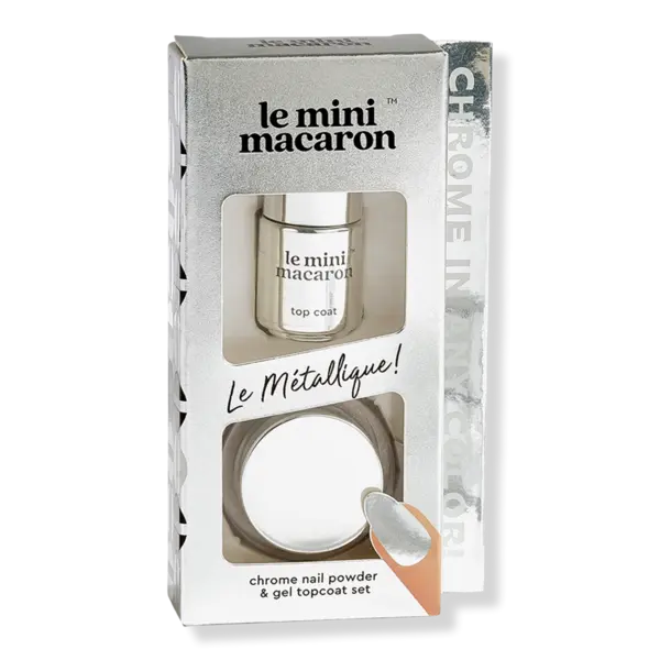 LE MINI MACARON Le Metallique Chrome Nail Powder & Gel Topcoat Set - One-color