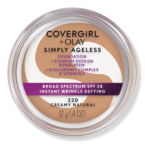 COVERGIRL Olay Simply Ageless Instant Wrinkle-defying Foundation With Spf 28 - Creamy Natural 220