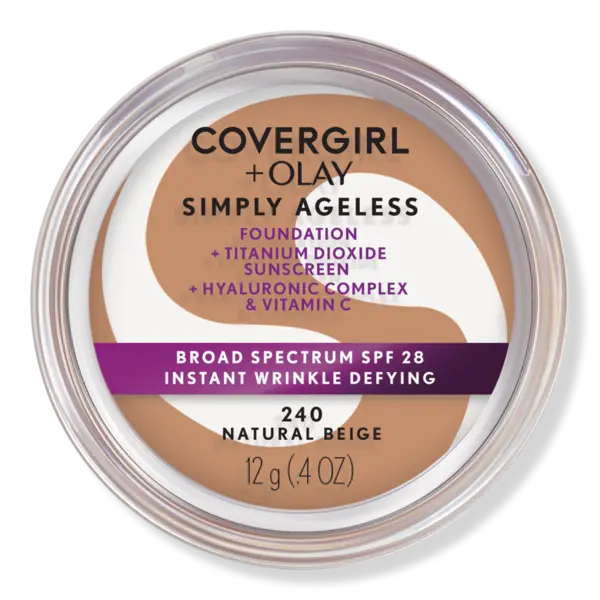 COVERGIRL Olay Simply Ageless Instant Wrinkle-defying Foundation With Spf 28 - Natural Beige 240