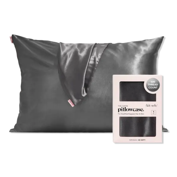 KITSCH Satin Pillowcase - Charcoal