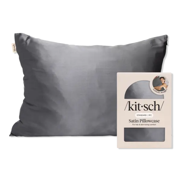 KITSCH Satin Pillowcase - Charcoal