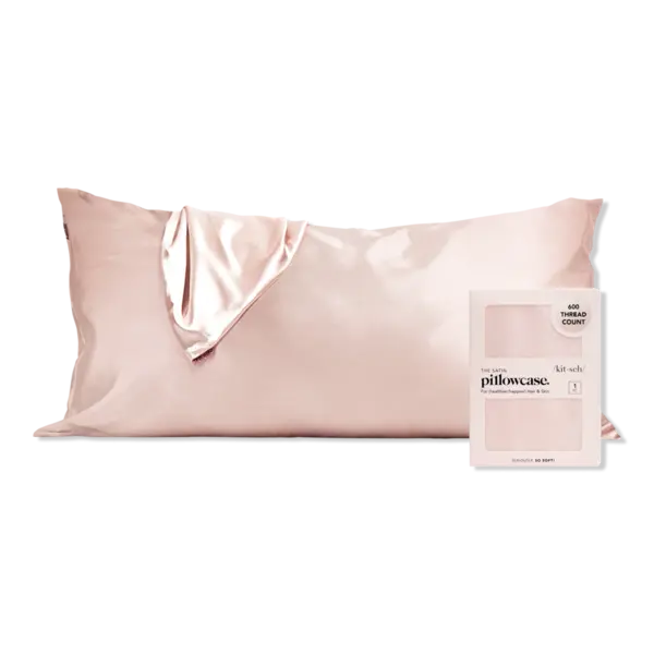 KITSCH Satin King Pillowcase - Blush