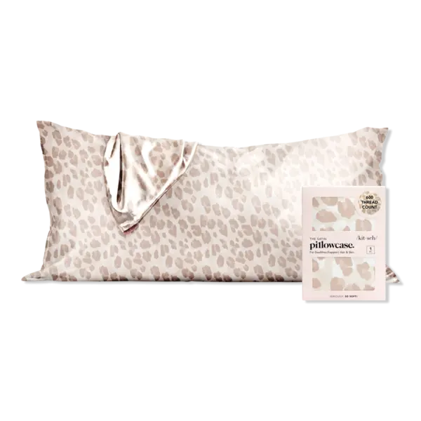 KITSCH Satin King Pillowcase - Leopard