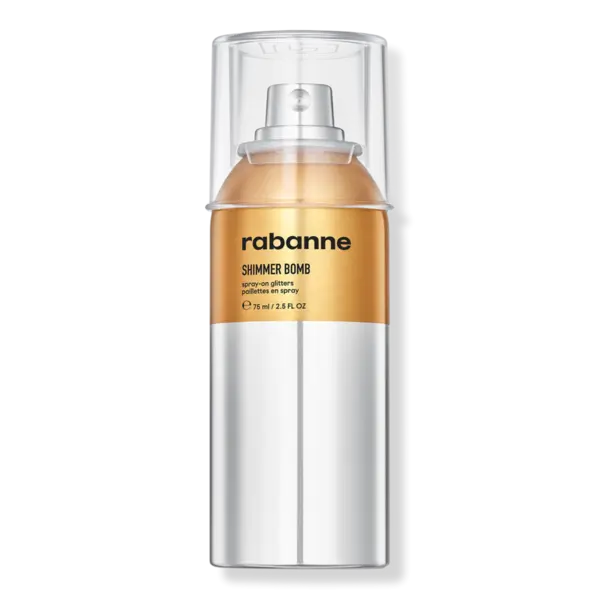 Rabanne Shimmer Bomb Face & Body Spray-on Glitter - Bronze Dore