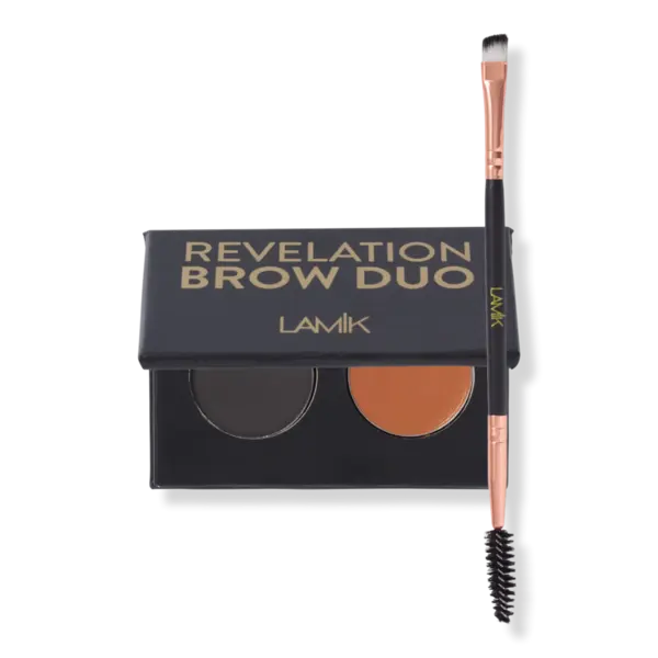 LAMIK BEAUTY Revelation Brow Duo Kit - Soft Black/significance