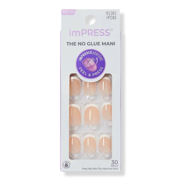 Kiss Impress Design Short Press-on Manicure Nails - Model
