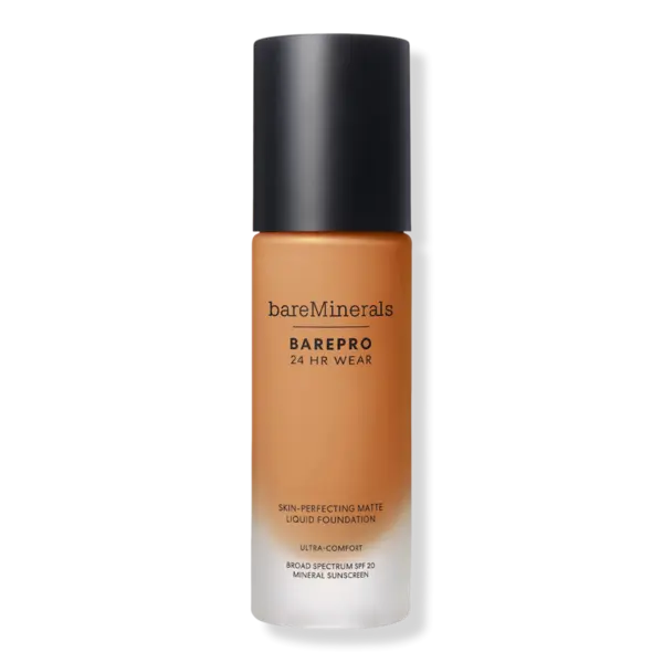 BAREMINERALS Barepro 24hr Wear Skin-perfecting Matte Liquid Foundation Mineral Spf 20 - Medium Deep 43 Neutral