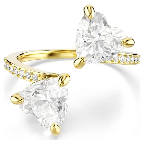 SWAROVSKI Mesmera Open Ring With Emerald-cut And Pear-cut Zirconia - White