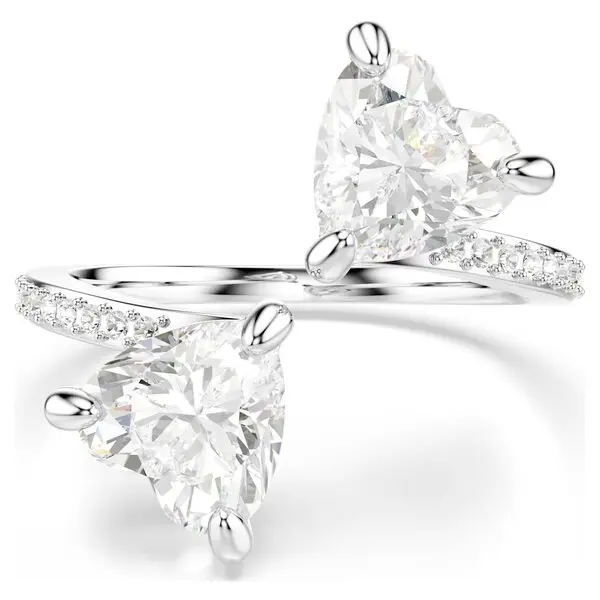 SWAROVSKI Mesmera Open Ring With Emerald-cut And Pear-cut Zirconia - White