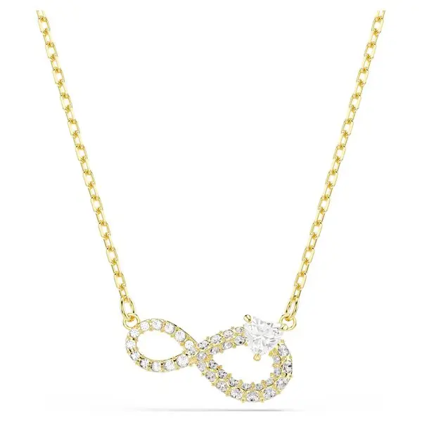 SWAROVSKI Hyperbola Infinity Necklace With Heart-shaped Zirconia - White