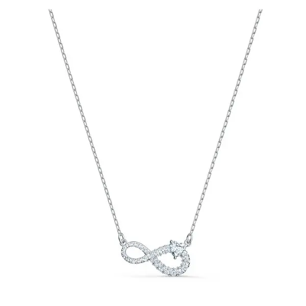 SWAROVSKI Hyperbola Infinity Necklace With Heart-shaped Zirconia - White