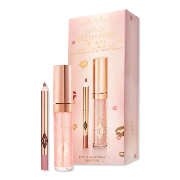 Charlotte Tilbury Mini Glossy Pink Lip Gloss + Lip Liner Set - Fresh Pink
