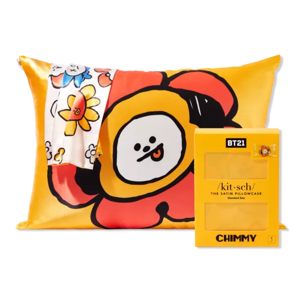 KITSCH Bt21 X 's Standard Chimmy Satin Pillowcase - One-color