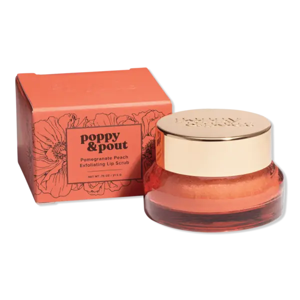 POPPY & POUT Exfoliating Lip Scrub Pomegranate Peach - One-color