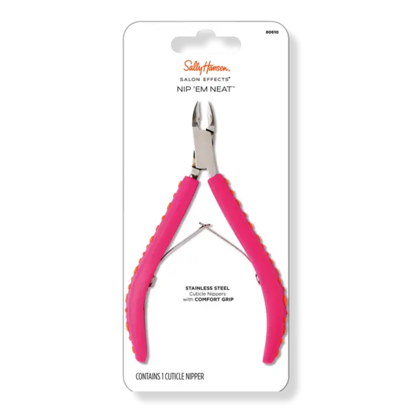 SALLY HANSEN Salon Effects Nip 'em Neat Cuticle Nippers With Comfort Grip - Pink