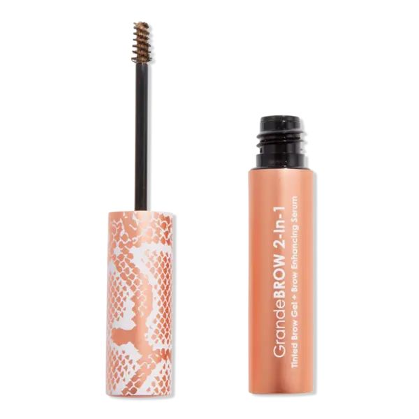 GRANDE COSMETICS Travel 2-in-1 Tinted Brow Gel + Brow Enhancing Serum - Medium