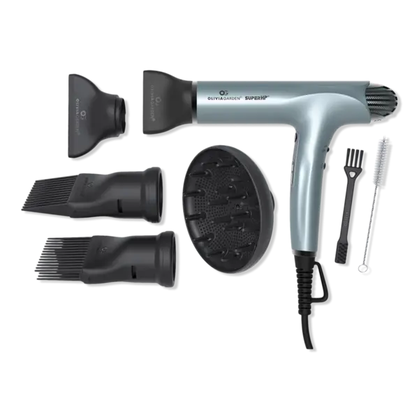 OLIVIA GARDEN Superhp High Performance Professional Hair Dryer - Silver Blue