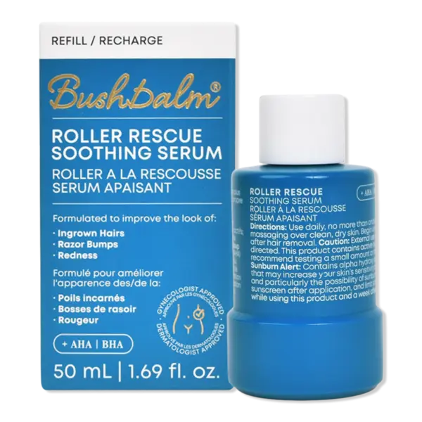 BUSHBALM Roller Rescue Soothing Serum With Aha/bha For Ingrown Hairs & Bumps - One-color