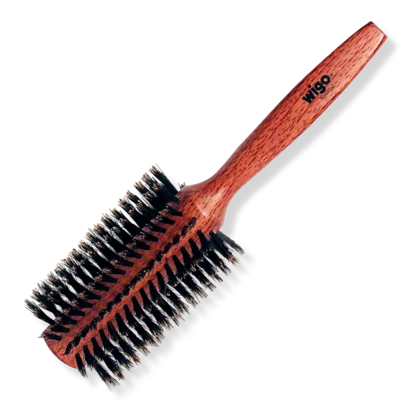 WIGO Round Wooden 100% Boar Bristle Brush - One-color
