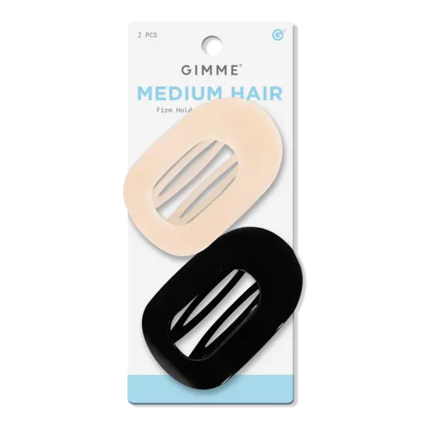GIMME BEAUTY Lay Flat Claw Clip - Black/cream
