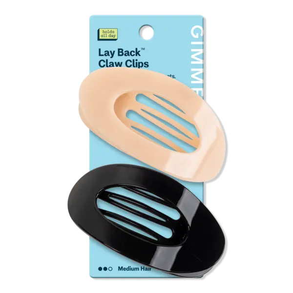 GIMME BEAUTY Lay Flat Claw Clip - Black/cream
