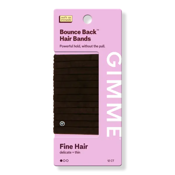 GIMME BEAUTY Hair Bands 12-pack - Dark Brown