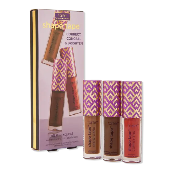 TARTE COSMETICS Shape Tape All Star Squad Complexion Trio 60n Mahogany / Moonbeam / Red - 60n Mahogany/moonbeam/red
